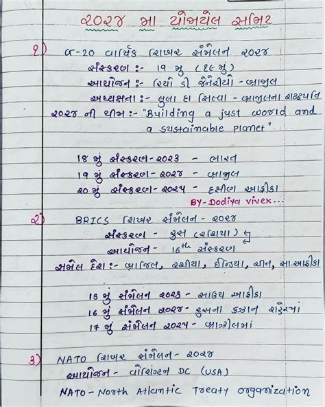 Too The Point ⭐મહત્વ ના સંમેલનો વધુ માહિતી માટે ફોલો કરો Too The