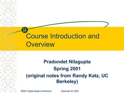 Fundamentals Of Computer Architecture Lecture Notes Ppt