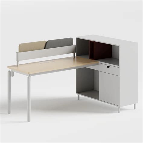 L Shape Modular Work Station Table Desk Offical Furniture Cubicles