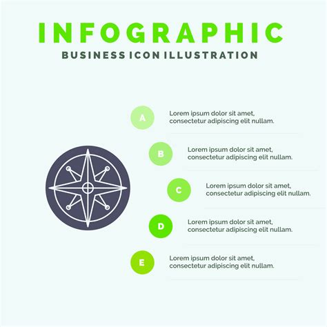 Compass Location Navigation Navigator Position Solid Icon Infographics