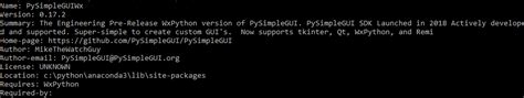 [ Bug Question ] Modulenotfounderror No Module Named Wx When Import Pysimpleguiwx · Issue