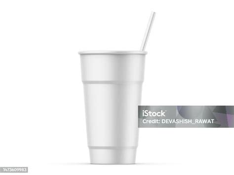 차가운 음료 소다 팝 아이스 티 또는 커피 칵테일 밀크 쉐이크를위한 뚜껑과 빨대가있는 일회용 컵 3d 렌더링 그림 0명에 대한 스톡 사진 및 기타 이미지 Istock