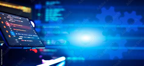 Writing Programming Code On Laptop Software Source Code Programming Code Abstract It