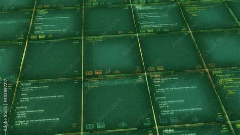 Abstract Futuristic Background With A Complex Hacking Computer Code