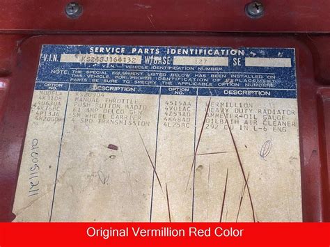 1968 Chevrolet K20 4x4 Stepside 0 Miles Vermillion Red Pickup 8 Cyl 4 Spd For Sale