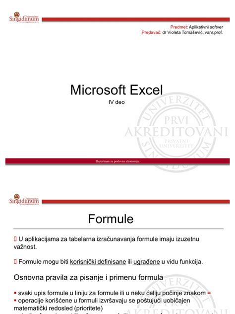 Excel Funkcije Pdf