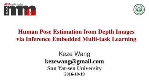 PDF Human Pose Estimation From Depth Images Via Inference Embedded Multi Task Learning