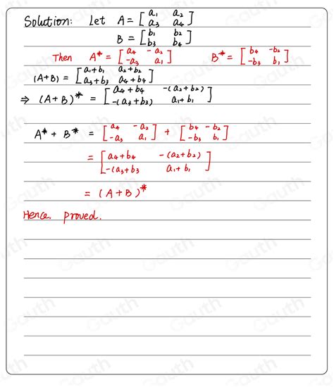 Solved Let A And B Be Two Mxn Matrices Then Prove That Abab
