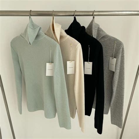 여성 캐시미어 목폴라 니트티 겨울 이너 터틀넥 니트