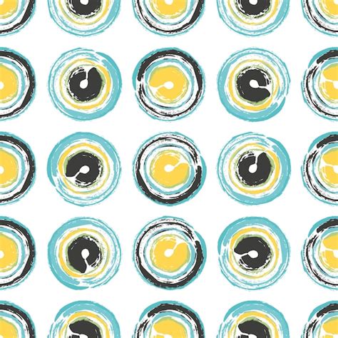 Premium Vector Abstract Seamless Pattern Design With Textured Circles