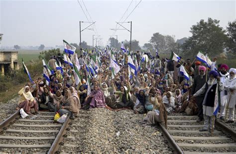 Trains Movement Hit In Punjab As Farmers Squat On Tracks As Part Of