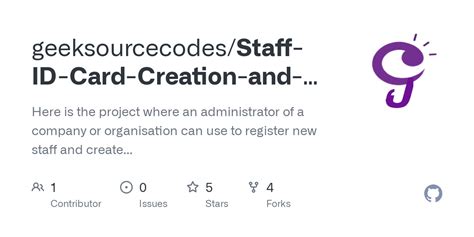 GitHub Geeksourcecodes Staff ID Card Creation And Printing System
