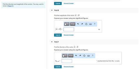 Solved Find The Direction And Magnitude Of The Vectors You