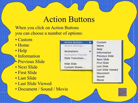 ppt putting action buttons into powerpoint powerpoint presentation