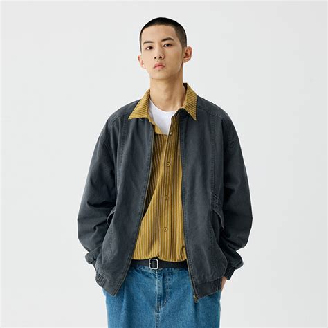 Benpanda Neo Spring And Autumn Retro Harrington Jacket Mens Washed