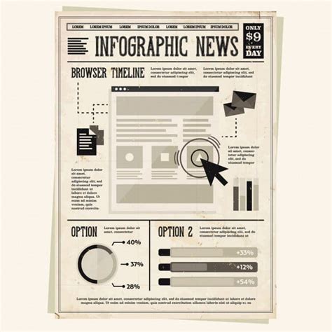 브라우저 타임 라인 인포 그래픽 Eps Uidownload