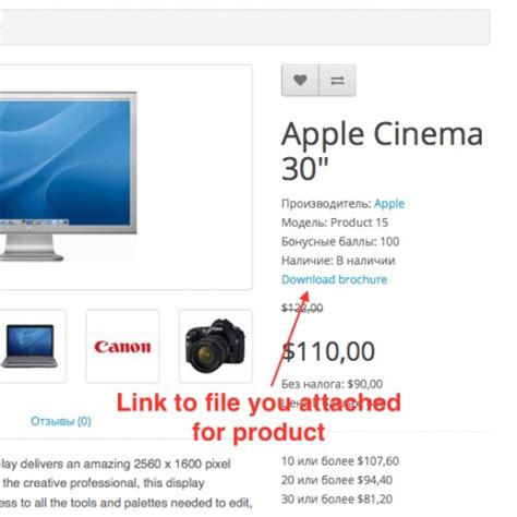 opencart add file on product page