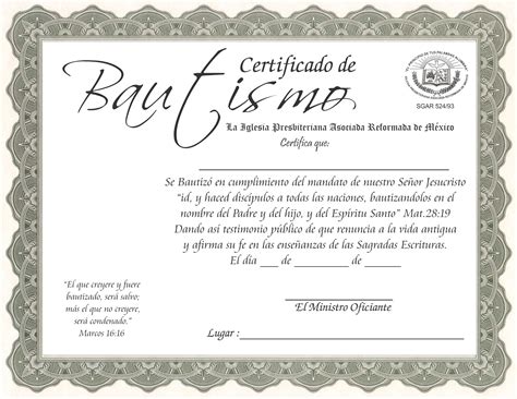 Certificado De Bautismo Paraimprimirgratiscertificados De Bautismo