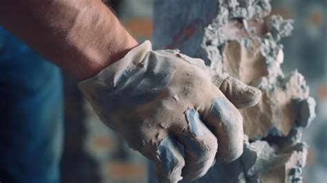 Premium Ai Image Construction Worker Hands With Gloves