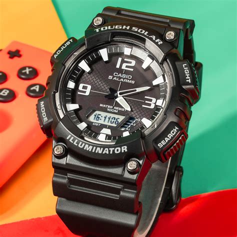 Casio卡西欧手表男女中学生青少年款太阳能电子表aq S810 Aeq 110 虎窝淘