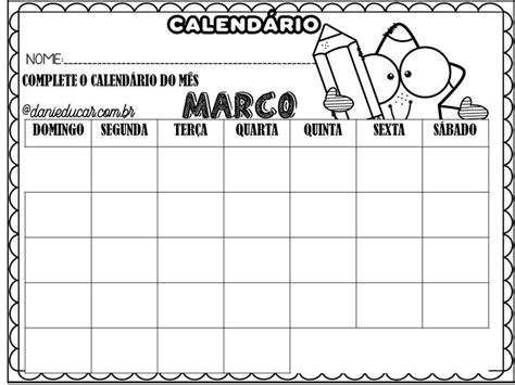 Calendário 2021 Para Imprimir E Completar
