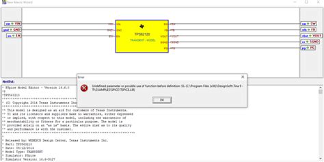Tps563210a Tinaspicetps563210a Error On Creating New Macro