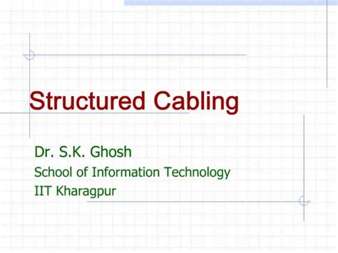 Ppt Structured Cabling System Powerpoint Presentation Free Download