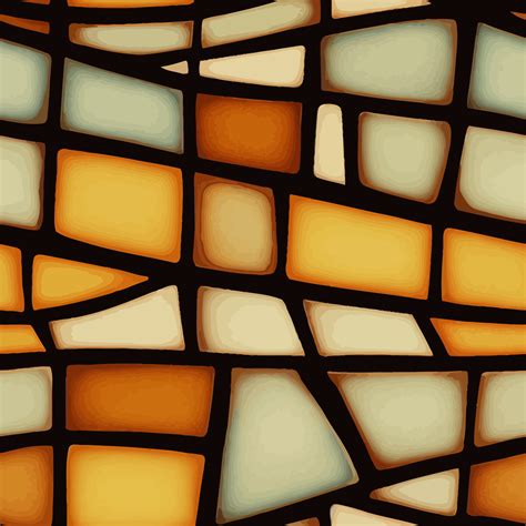 Illustration Vector Of Mosaic Stained Glass Window Geometric Tile