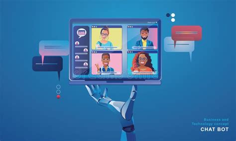 Communication Between Two Robots Of Different Genders Created With Generative Ai Technology