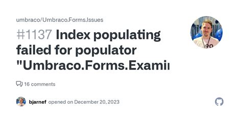 Index Populating Failed For Populator Umbracoformsexamineindexes