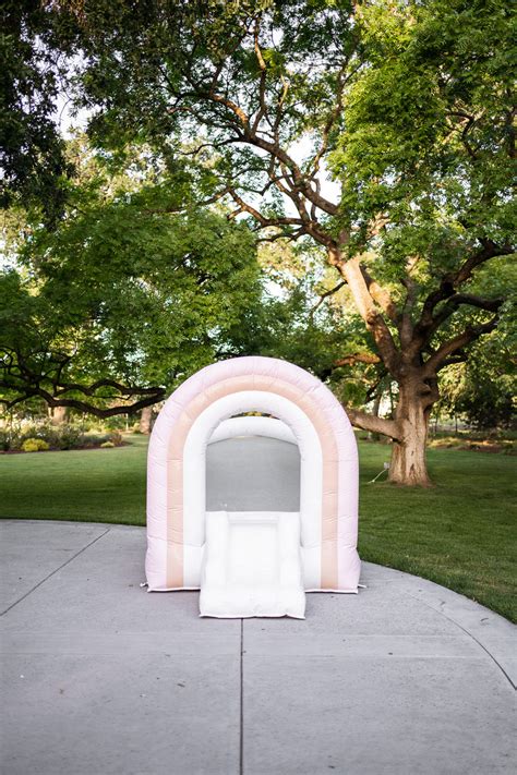 Mini Sherbet Pink Rainbow Bounce House Mini Castles
