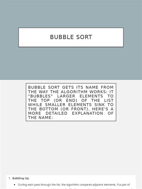 bubble sort pdf