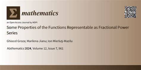 Mathematics Particularinterest Functions Representable Fractional