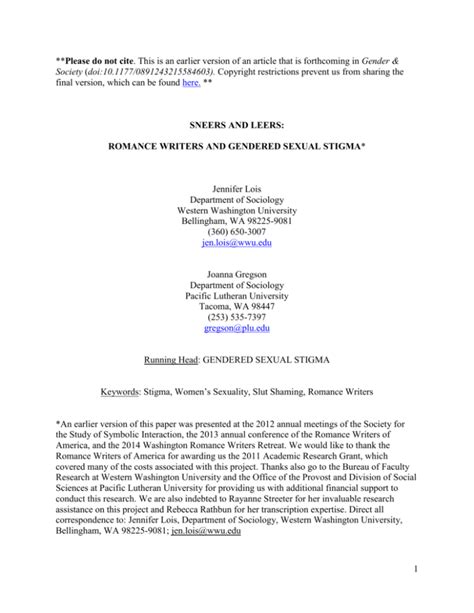 Sexual Stigma Data Section