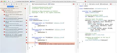 ios buildtime errors in ibdesignable for making gradient stack overflow