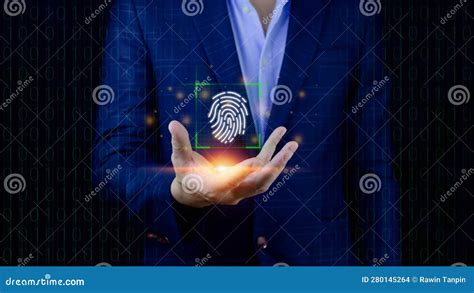 Fingerprint Authorization Access Concept Personal Data Information