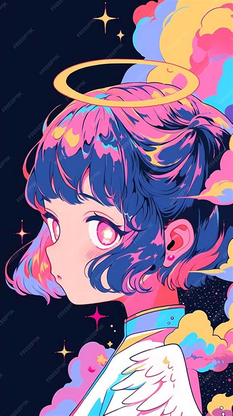 Premium Ai Image Hand Drawn Cartoon Anime Beautiful Angel Girl