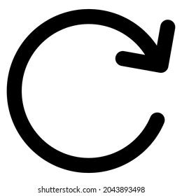 Circular Arrow Rotation Symbol Refresh Pictogram Stock Vector Royalty