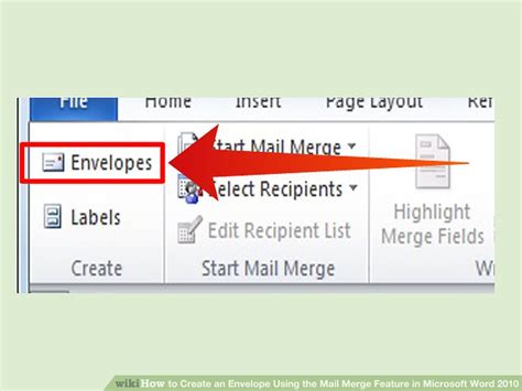 How To Create An Envelope Using The Mail Merge Feature In Microsoft