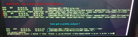 Debian Tshark In A Post Request How Get Form Datas In A Pretty Output Server Fault