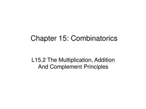Ppt Chapter 15 Combinatorics Powerpoint Presentation Free Download Id3927158