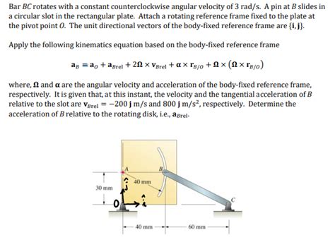 Solved Bar BC Rotates With A Constant Counterclockwise Chegg