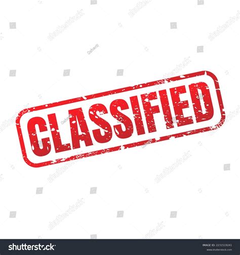 Classified Text Red Stamp Grungy Texture Stock Vector Royalty Free 2231519241 Shutterstock