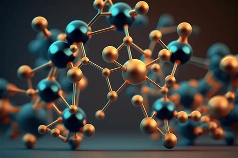 Premium Photo Abstract Background Atom Or Molecule Structure Ai Generated Art Work