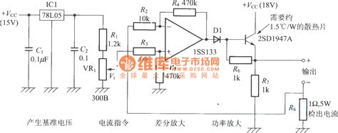 Constant Current Power Supply Circuit With The Operational Amplifier Power Supply Circuit