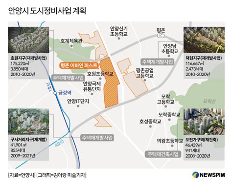 그래픽 안양시 도시정비사업계획 지도