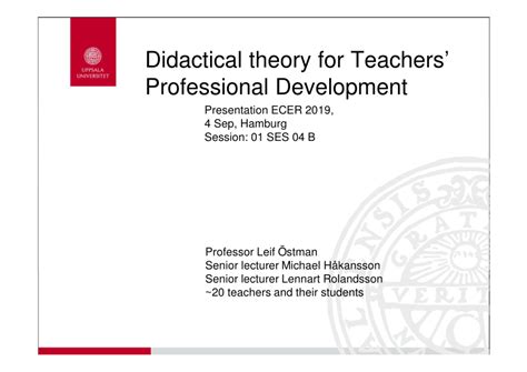 Pdf Presentation At Ecer 2019