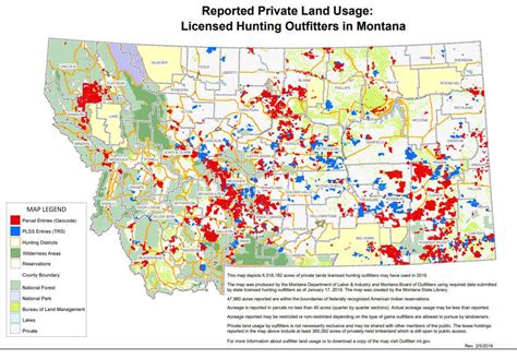 Montana Private Land Ownership Map