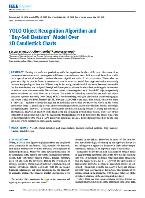 Pdf Yolo Object Recognition Algorithm And “buy Sell Decision” Model