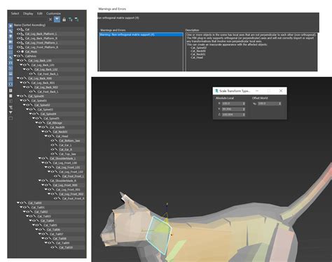 Warning Non Orthogonal Matrix Support Message Appears When Exporting